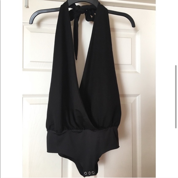 Zara | Tops | Zara Black Halter Neck Body Suit Small | Poshmark